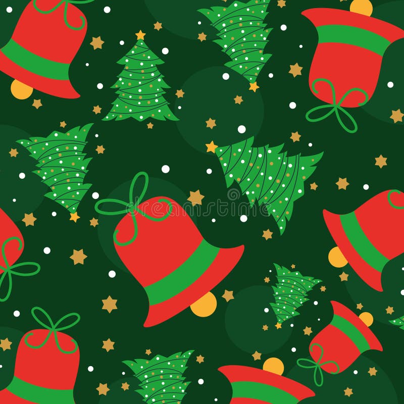 Christmas Pattern Background Gift Wrapping Paper Vector Stock ...