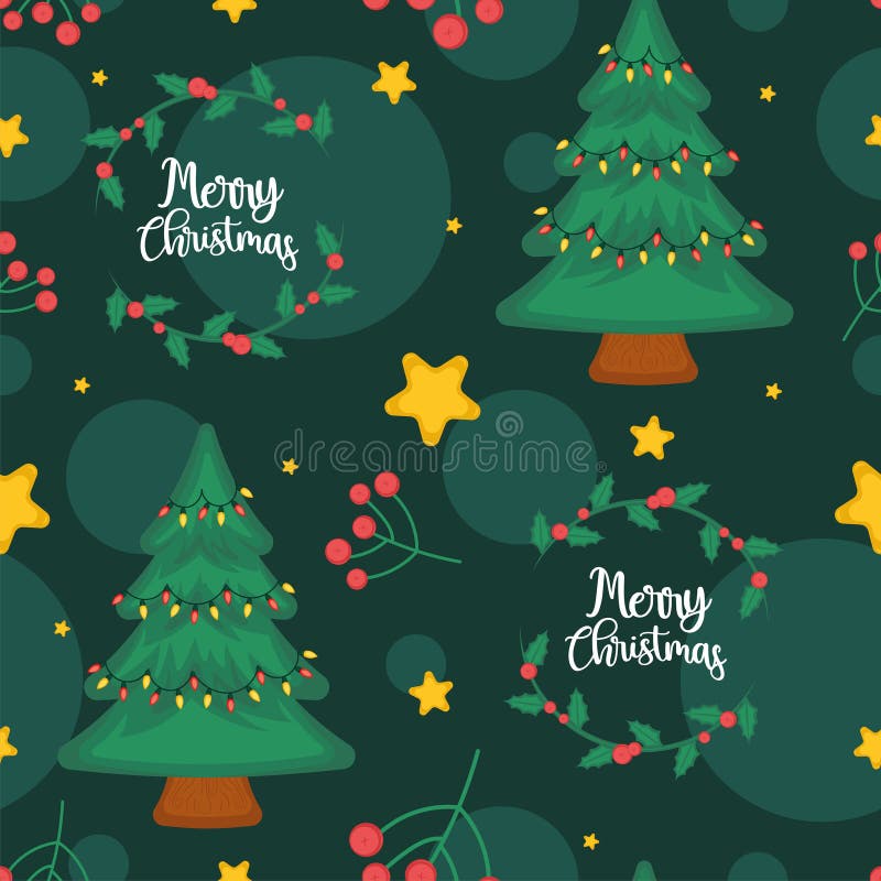 Christmas Pattern Background Gift Wrapping Paper Vector Stock Vector ...