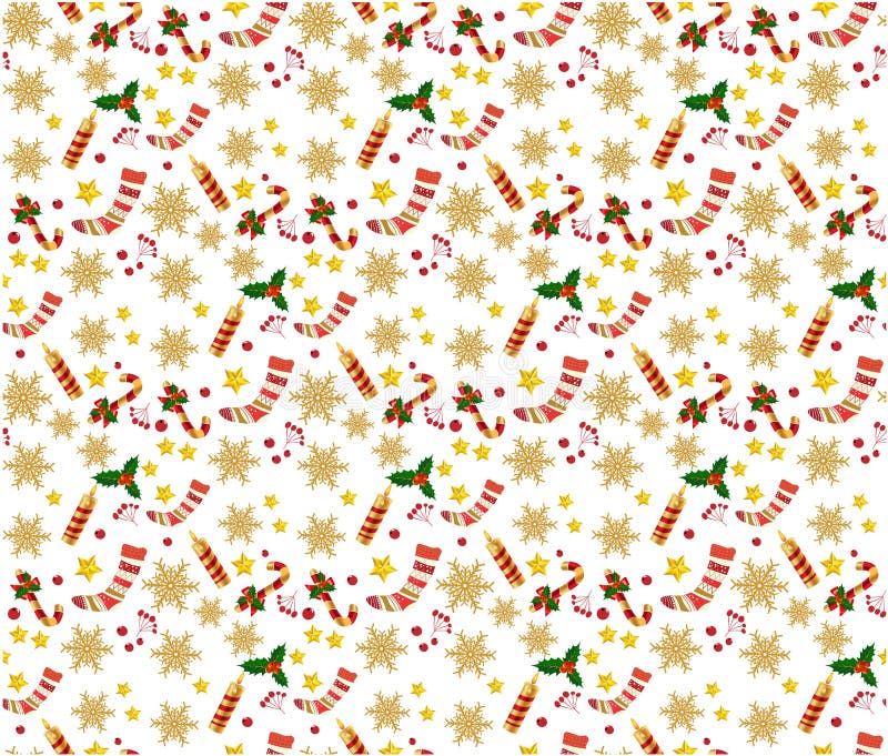 Christmas Pattern Seamless Backgrounds S. Stock Illustration ...
