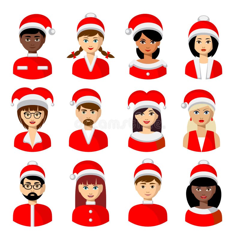 Christmas Avatars Stock Illustrations – 308 Christmas Avatars Stock ...