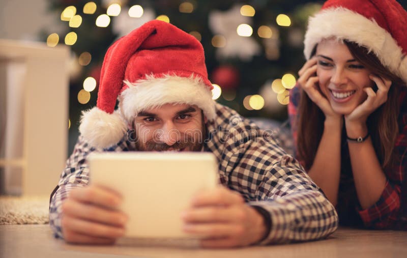 Christmas People Celebrating Holiday Stock Image - Image of celebration ...