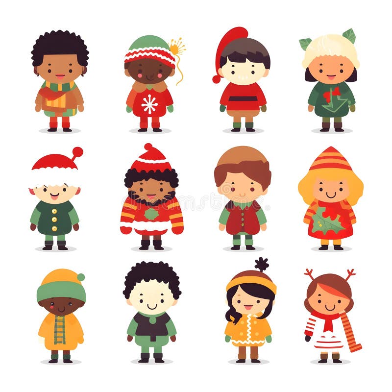 Christmas People Element Object Isolated Background Holiday Design ...