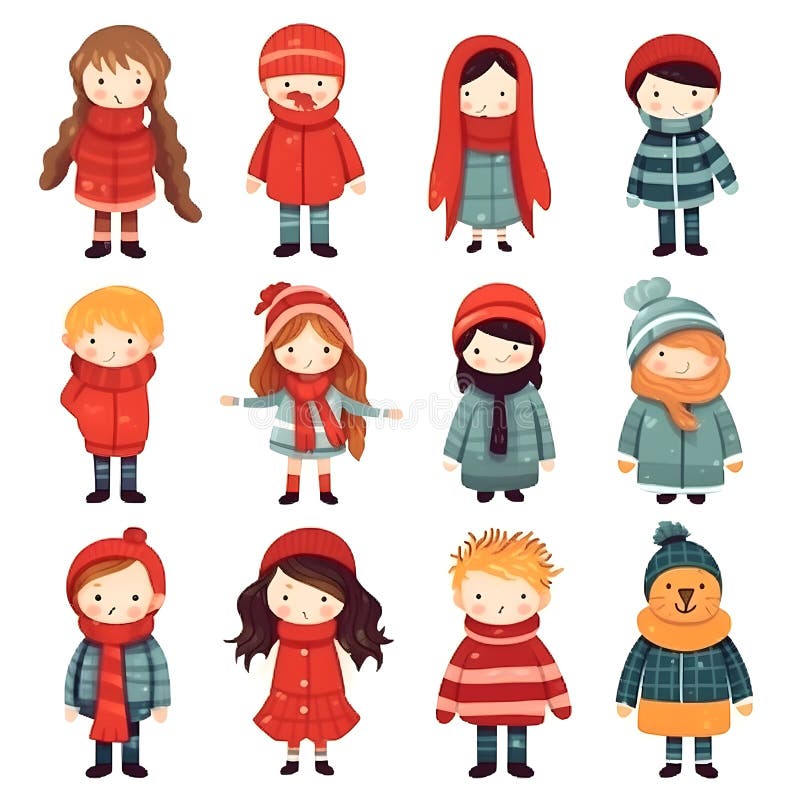 Christmas People Element Object Isolated Background Holiday Design ...