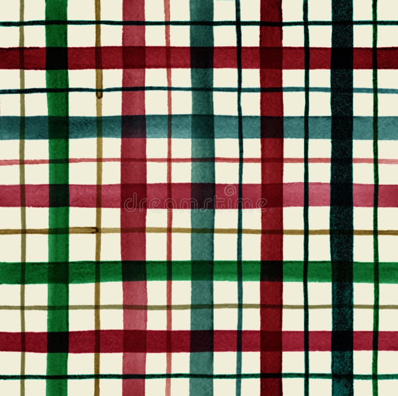 Christmas Plaid Modern Classic Pattern Stock Illustration ...
