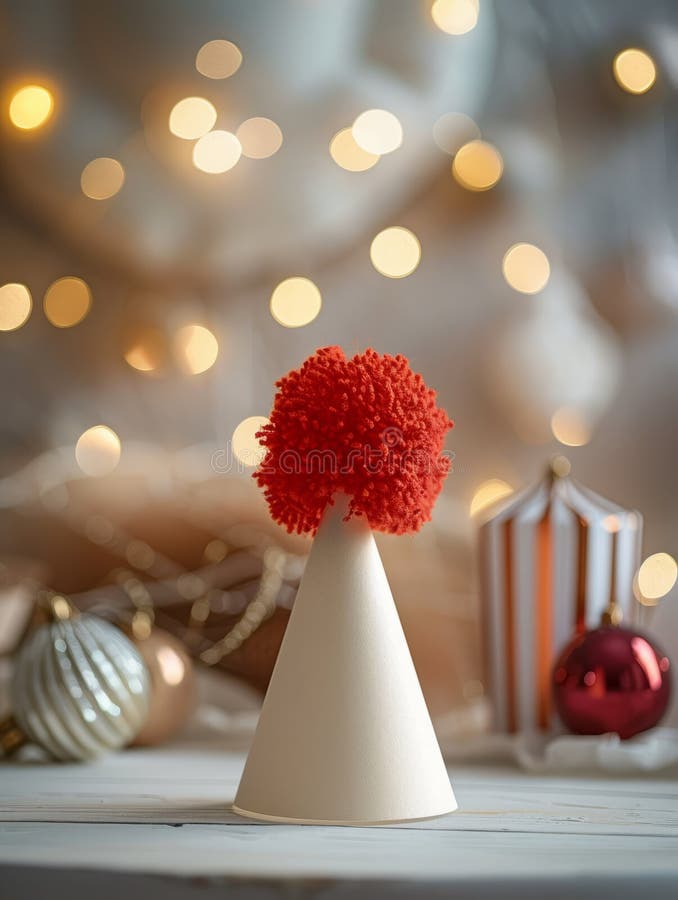 Christmas Pom Tree Festive Bokeh Lights Background Stock Photos - Free ...