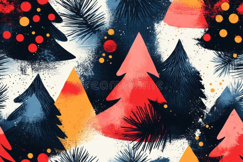 Christmas Pop Art, Modern Christmas Pop Art Pattern that Adds a Bold ...