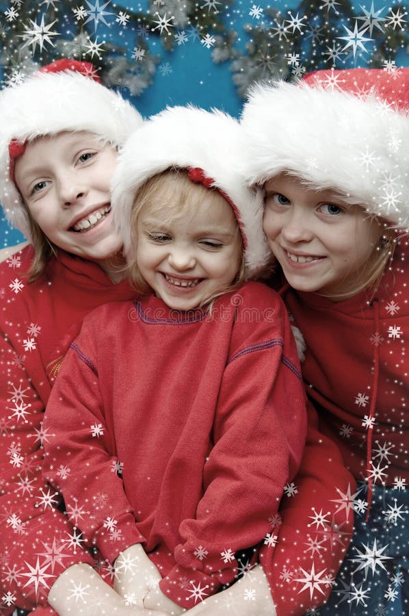 Christmas portraits stock image. Image of flakes, santa - 3736357