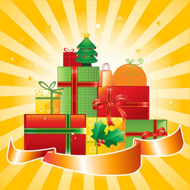 Christmas postcard stock vector. Illustration of party - 6567637