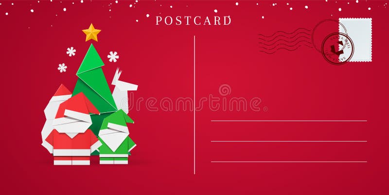 Christmas Postcard Backside Stock Vector - Illustration of navidad ...