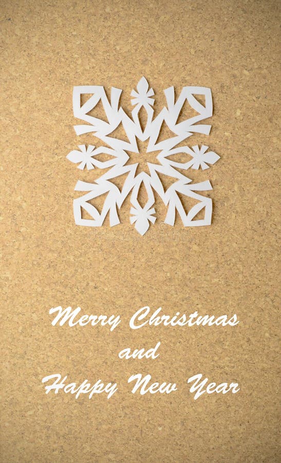Christmas Postcard with True Paper Snowflake Stock Photo - Image of ...