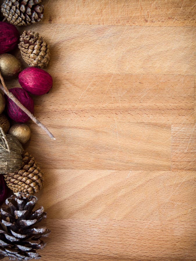 Christmas Potpourri Background Stock Photo - Image of wood, pinecones ...