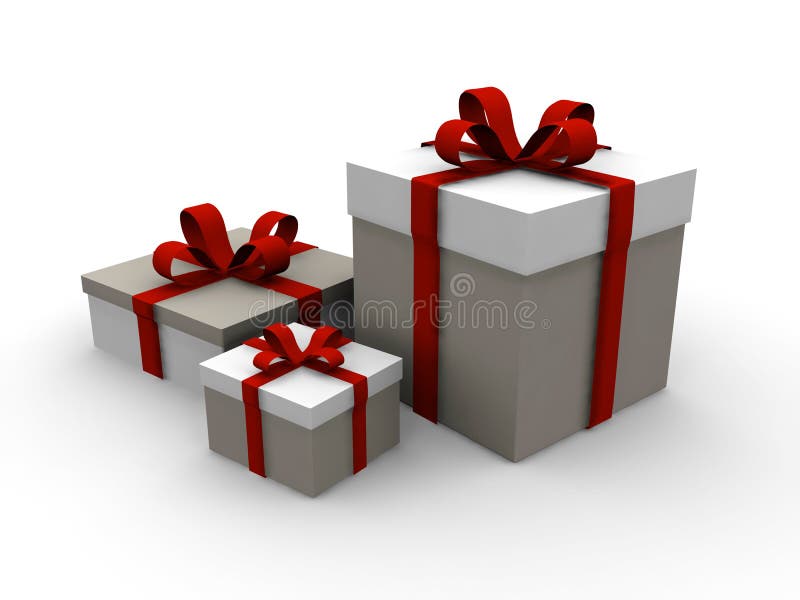 Christmas Present 3d Gift Box Stock Illustration - Illustration of ...