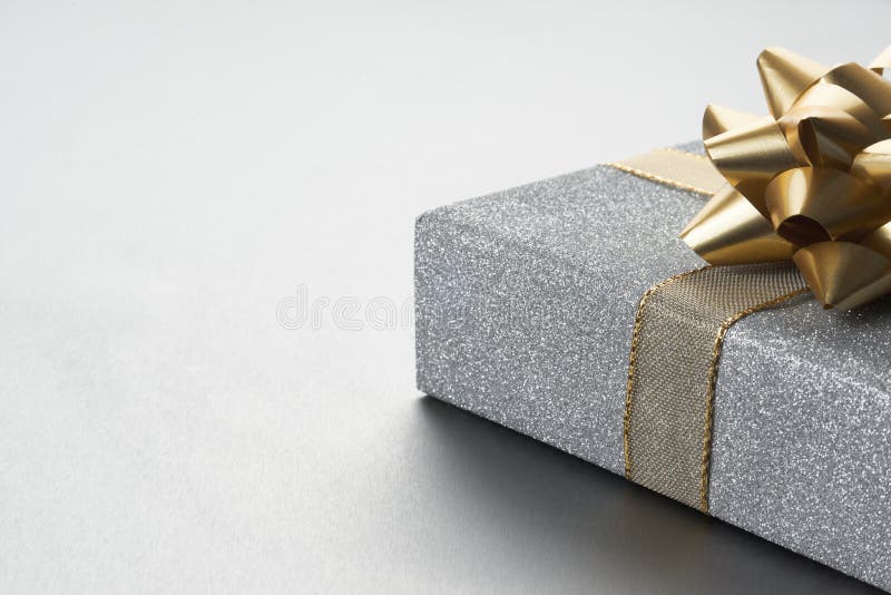 Christmas Present Beautiful Silver Setting Stock Photo - Image of ...