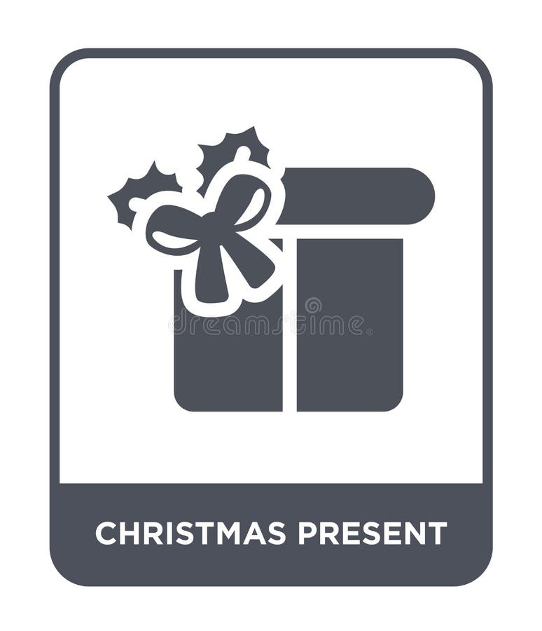Christmas Present Icon in Trendy Design Style. Christmas Present Icon ...
