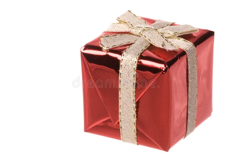 Christmas Gifts with Blank Label Stock Image - Image of ribbon, giving ...