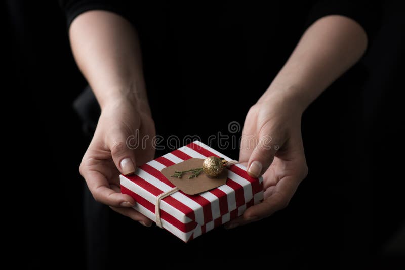 Christmas present stock photo. Image of person, holiday - 106262736