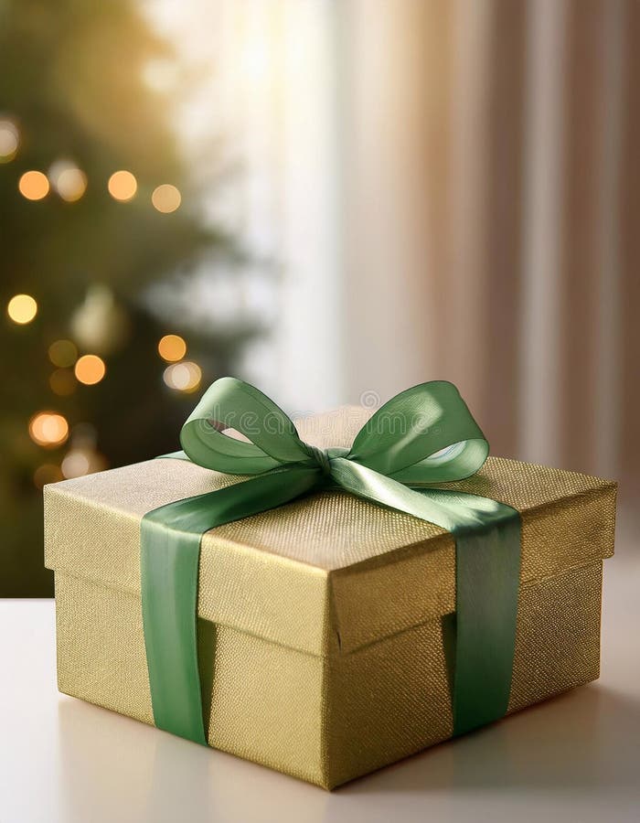 Christmas Present on the Table Stock Illustration - Illustration of ...