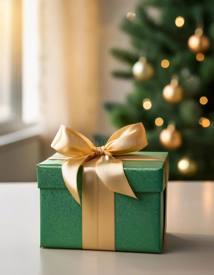 Christmas Present on the Table Stock Illustration - Illustration of ...