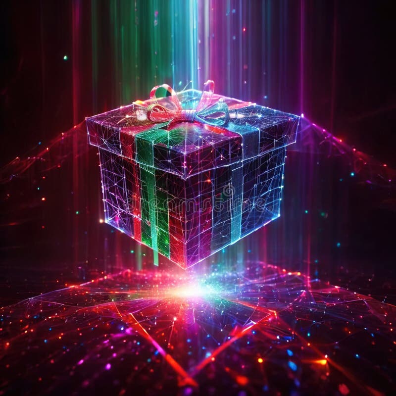 Christmas Present, Virtual Digital Online Representation, Virtual Data ...