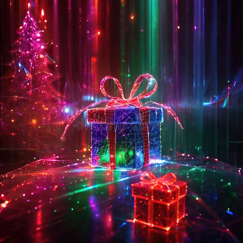 Christmas Present, Virtual Digital Online Representation, Virtual Data ...