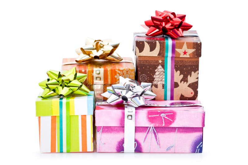 Presents 1 stock image. Image of bows, christmas, wrapping - 244517