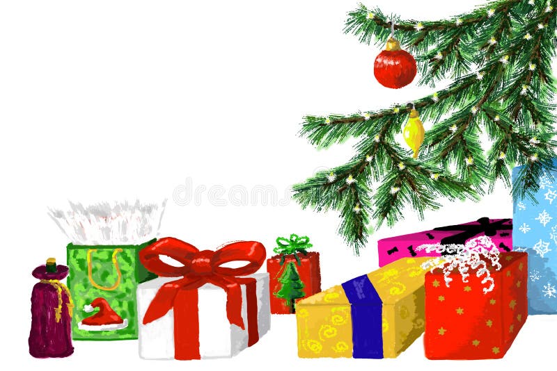 Gifts Under Tree Stock Illustrations – 800 Gifts Under Tree Stock ...