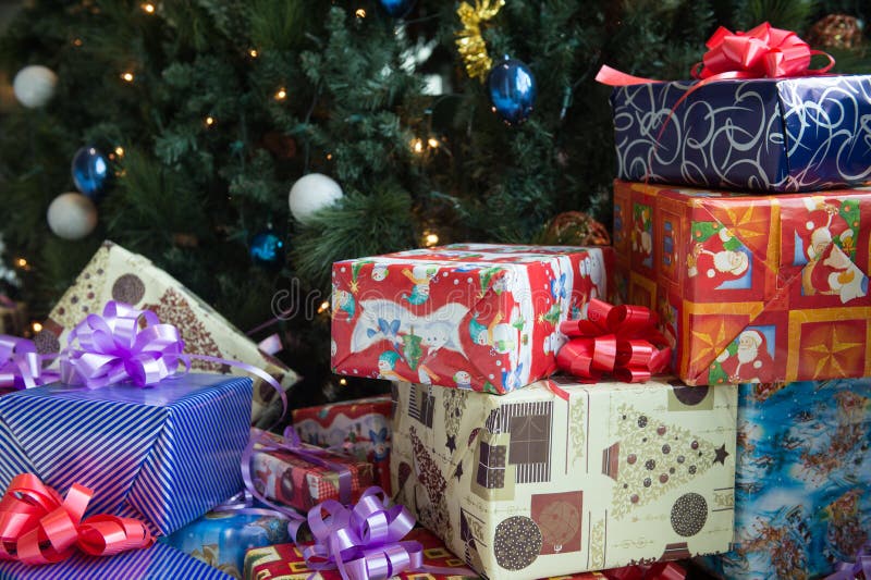 Christmas presents stock image. Image of velvet, ribbon - 48143209