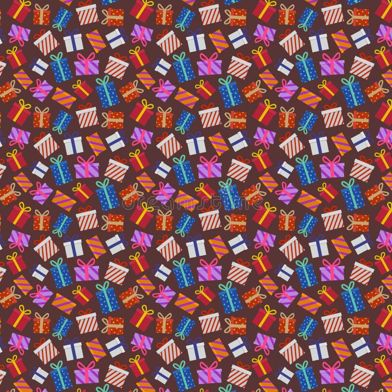 Christmas Presents Pattern stock illustration. Illustration of ...