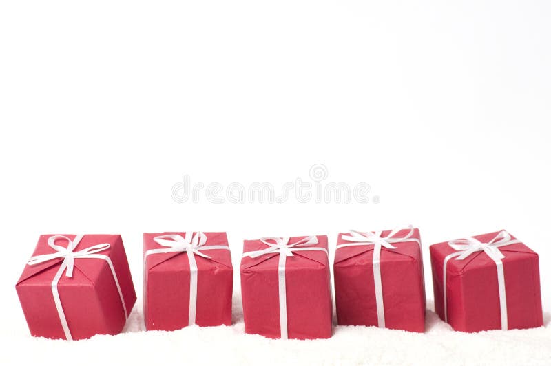 Red Gift Boxes with Black Bows Stock Photo - Image of package, wrap: 351972