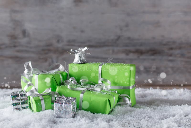 Christmas presents stock photo. Image of natural, wooden - 35954342