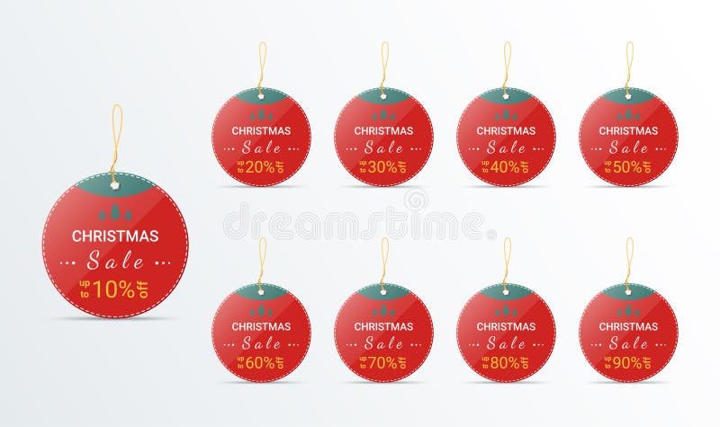 Christmas Price Tag Design Template for Promotion Stock Vector ...