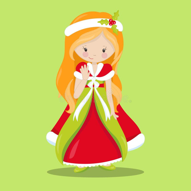Christmas Princesses Orange011 Stock Vector - Illustration of ...