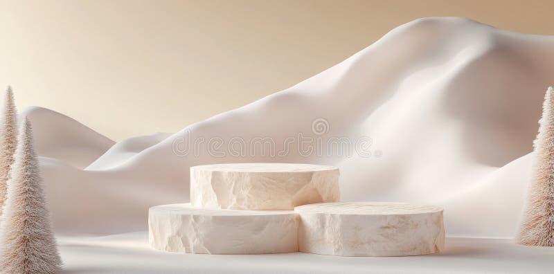 Christmas Product Draft, Festive Banner, New Year Setting Stock Photo ...