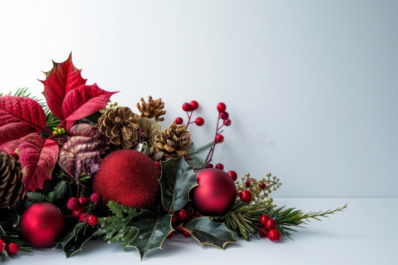 Christmas Props and Decorations with an Empty Space for Adding Text or ...