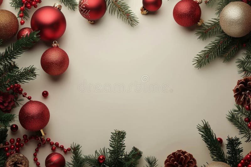 Christmas Props and Decorations with an Empty Space for Adding Text or ...