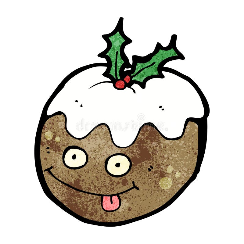 Christmas Pudding Cartoon Character Stock Illustration - Illustration ...