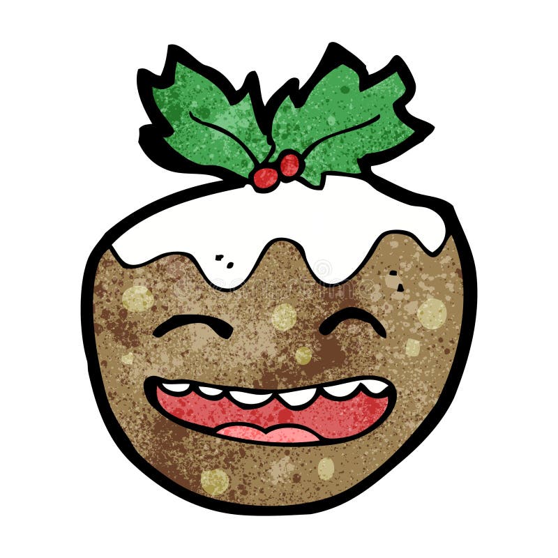 Christmas Pudding Cartoon Character Stock Illustration - Illustration ...
