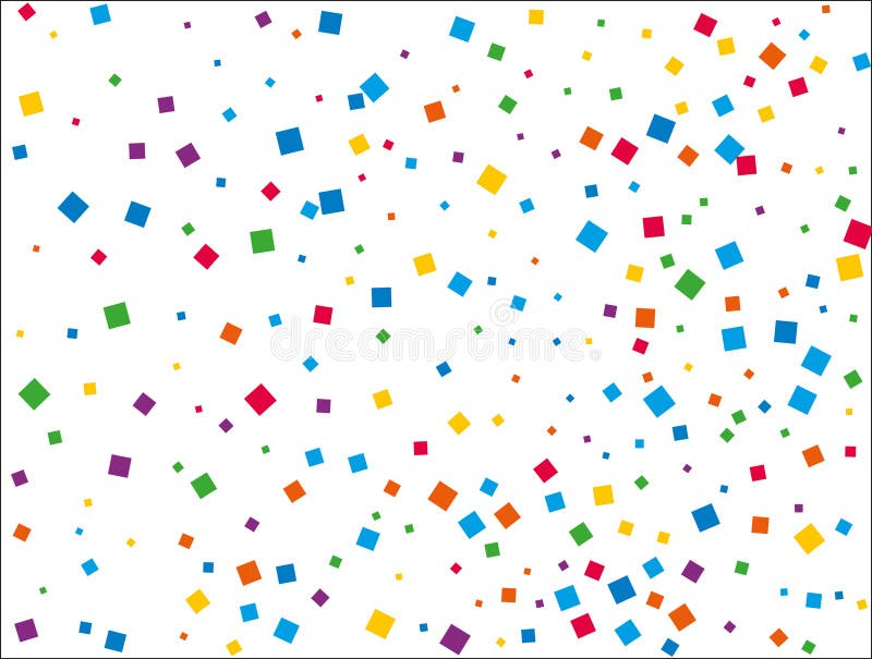 Christmas Rainbow Squares Confetti. Vector Illustration. Stock Vector ...