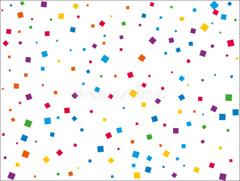 Christmas Rainbow Squares Confetti. Vector Illustration. Stock Vector ...