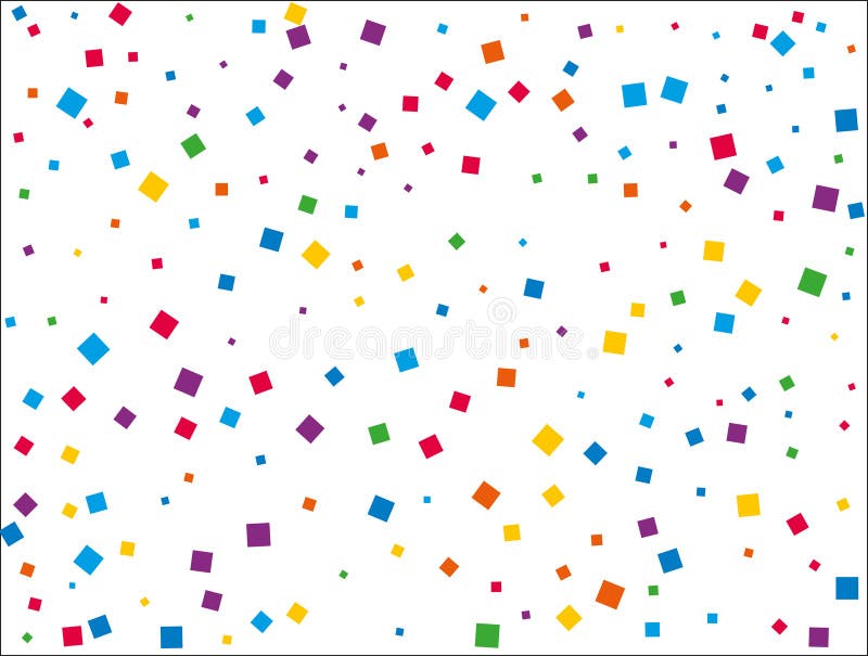 Christmas Rainbow Squares Confetti. Vector Illustration. Stock Vector ...