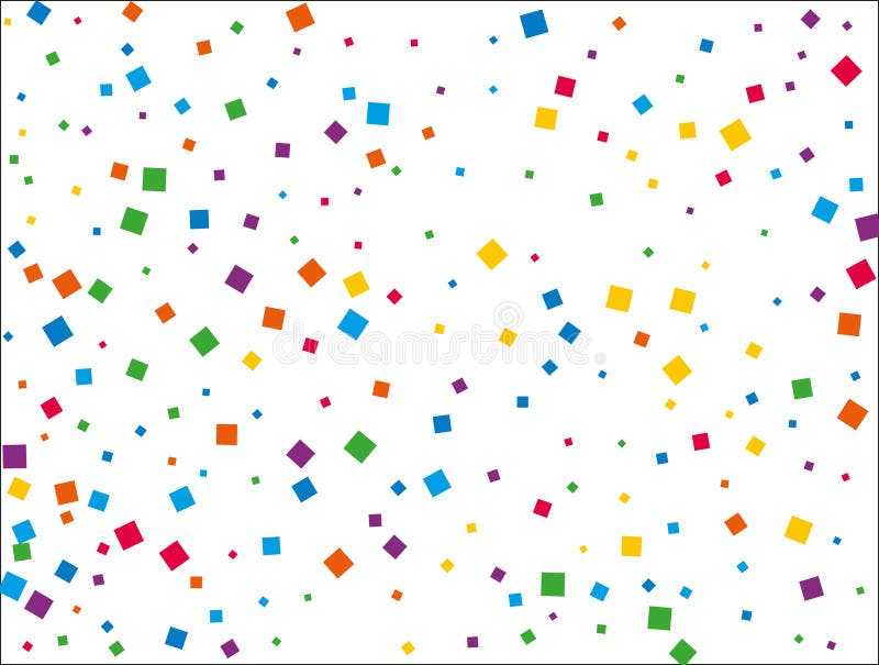 Christmas Rainbow Squares Confetti. Vector Illustration. Stock Vector ...