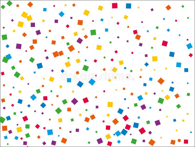 Christmas Rainbow Squares Confetti. Vector Illustration. Stock Vector ...
