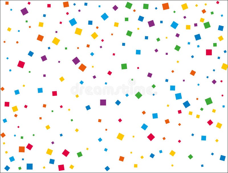 Christmas Rainbow Squares Confetti. Vector Illustration. Stock Vector ...
