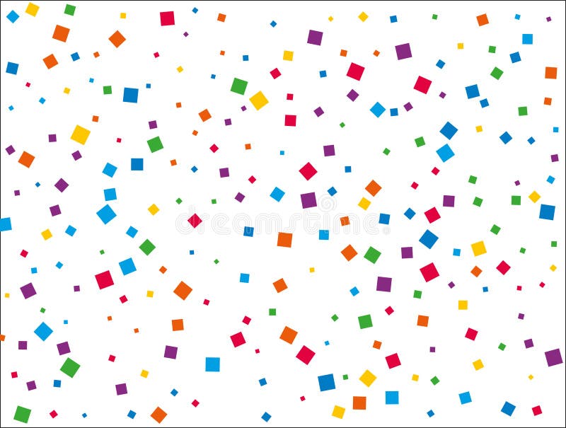 Christmas Rainbow Squares Confetti. Vector Illustration. Stock Vector ...