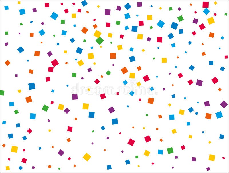 Christmas Rainbow Squares Confetti. Vector Illustration. Stock Vector ...