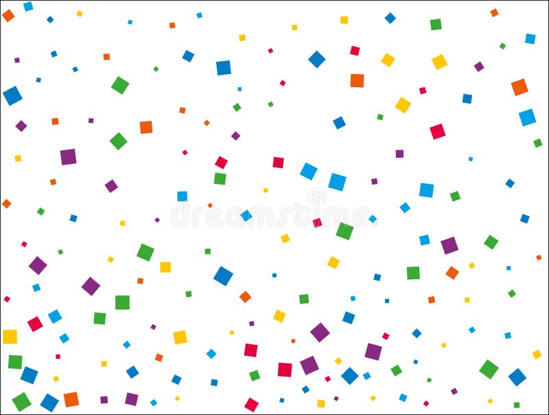 Christmas Rainbow Squares Confetti. Vector Illustration. Stock Vector ...