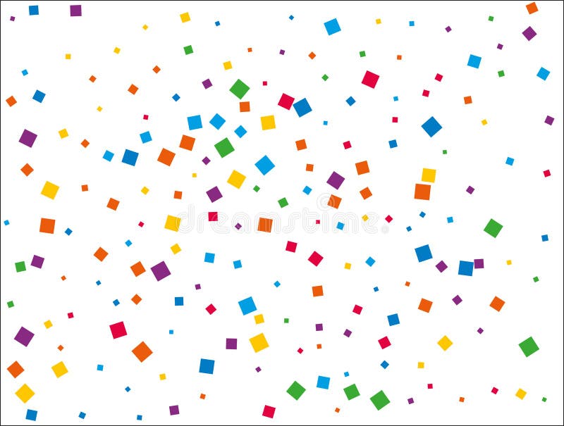 Christmas Rainbow Squares Confetti. Vector Illustration. Stock Vector ...