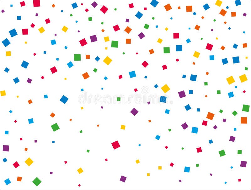 Christmas Rainbow Squares Confetti. Vector Illustration. Stock Vector ...