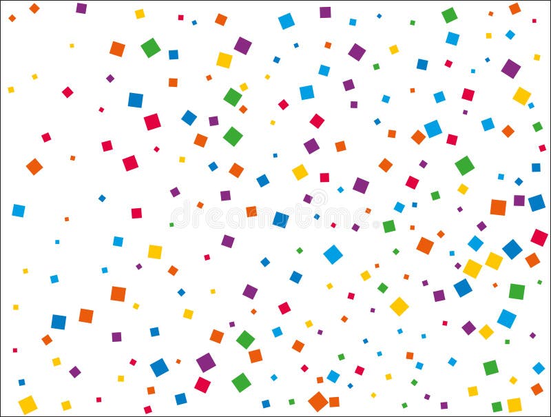 Christmas Rainbow Squares Confetti. Vector Illustration. Stock Vector ...