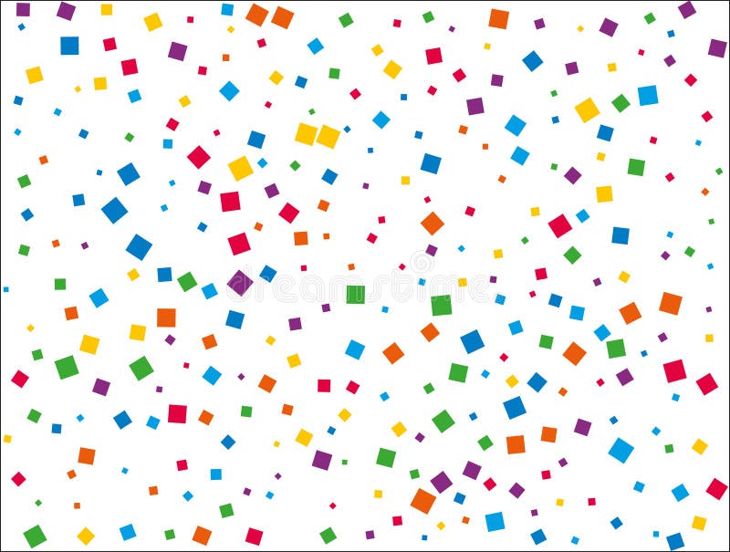 Christmas Rainbow Squares Confetti. Vector Illustration. Stock Vector ...
